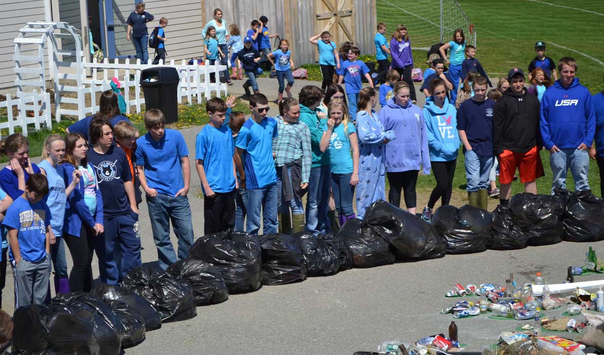 Vinalhaven's trash collage teaches lessons on litter - Island Institute