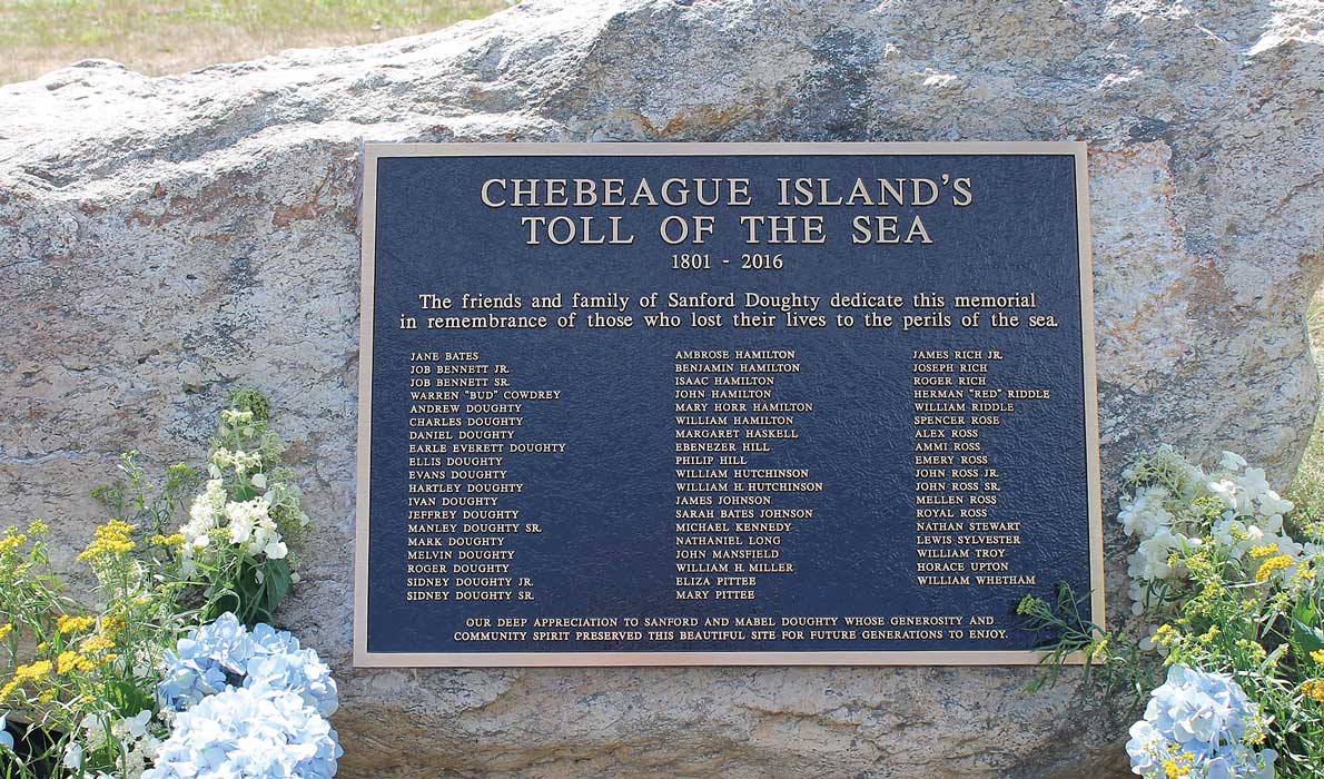 Chebeague dedicates ‘Toll of the Sea’ memorial - Island Institute
